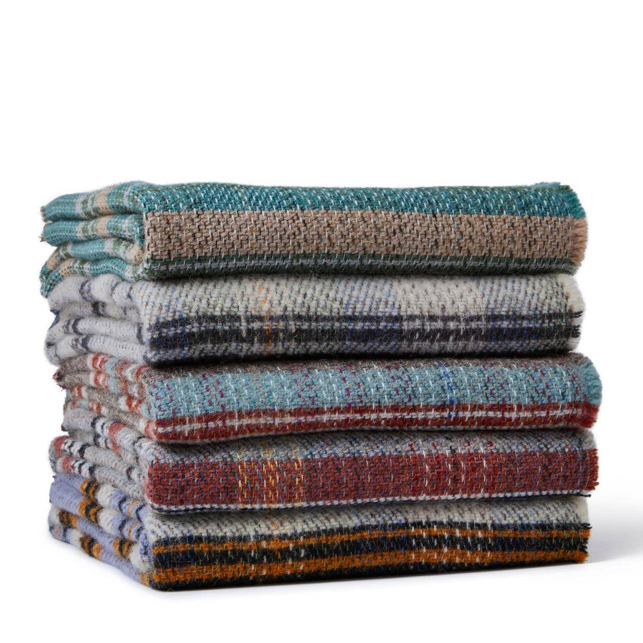 Random Recycled Wool Blanket - Large - assorted colours – Maud Home Inc.